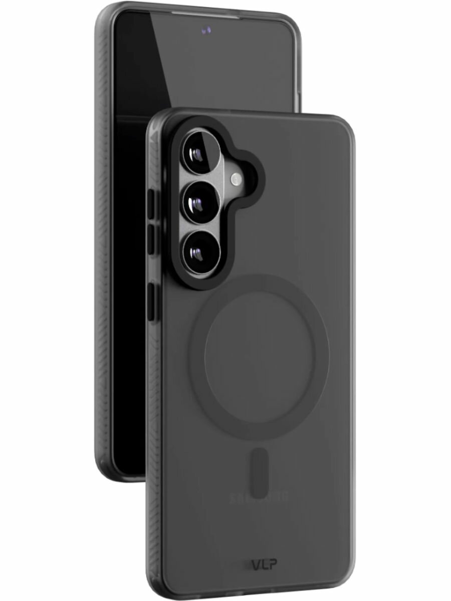 Чехол-накладка VLP Moon Case with MagSafe для смартфона Samsung Galaxy S26 Plus, черный