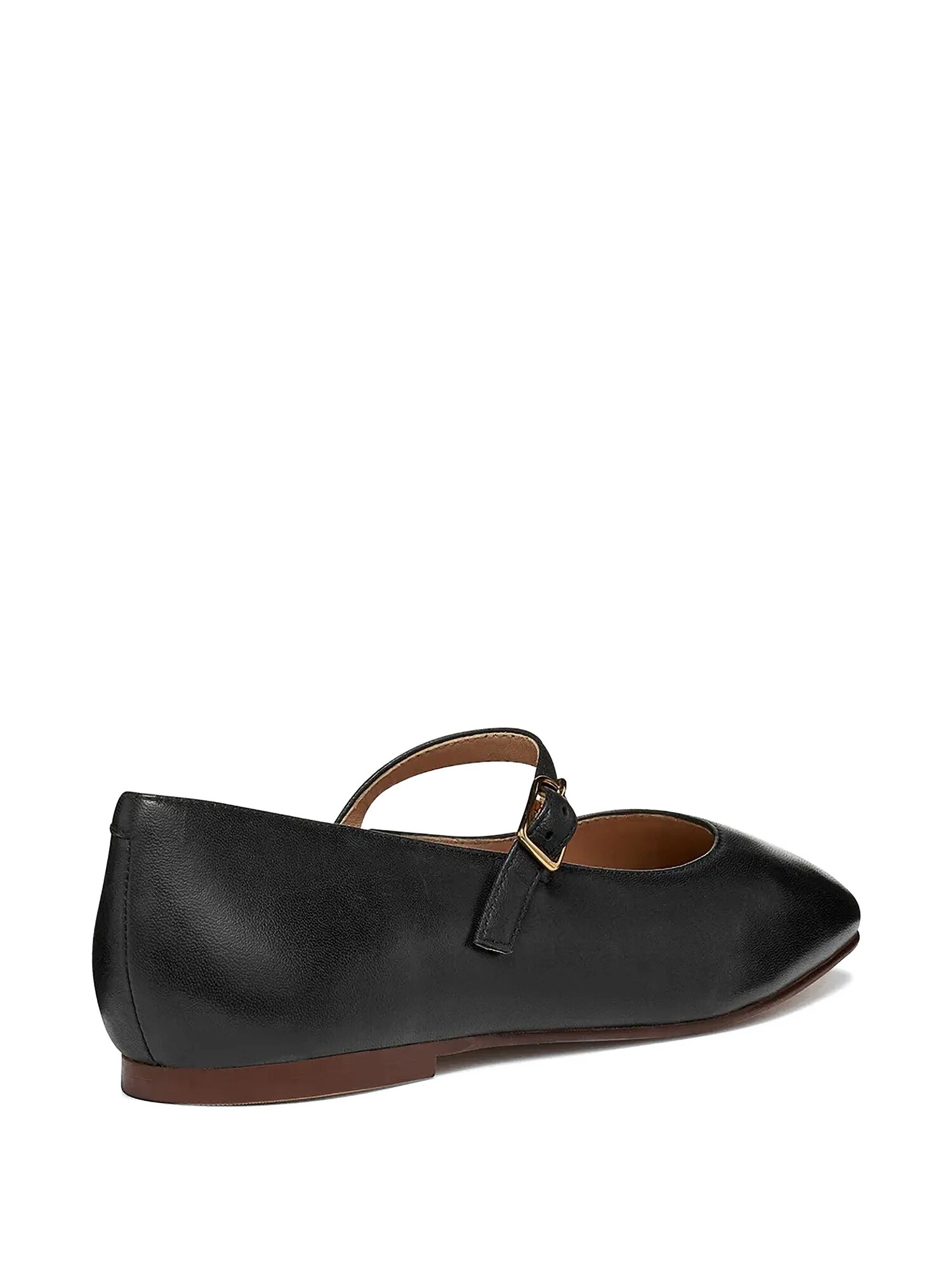 Балетки GEOX Buckle-strap ballet flats, размер 37 EU, black/black — фото 1