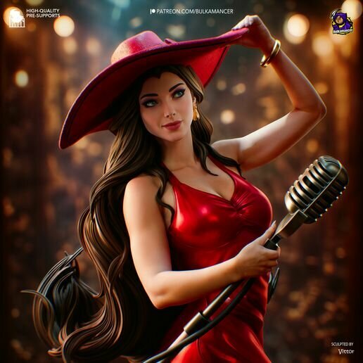 Сборная модель Pauline (Super Mario Odyssey), 250мм, 1/8 для покраски