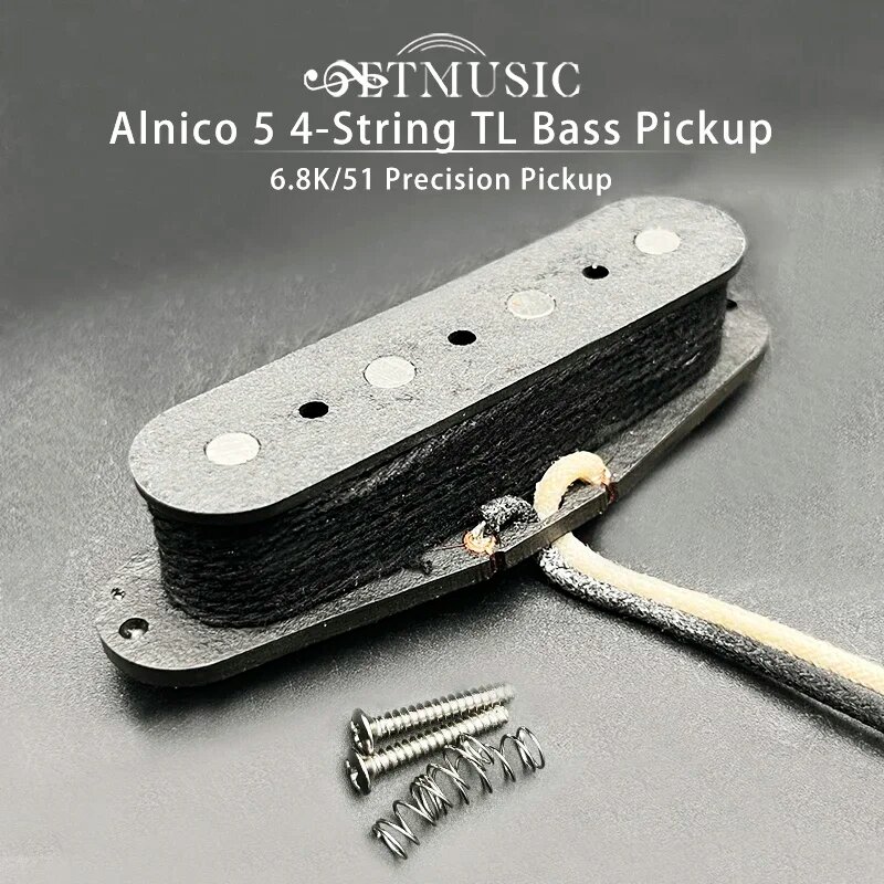 GETMUSIC Звукосниматель Alnico V для TL баса черный 6.8K