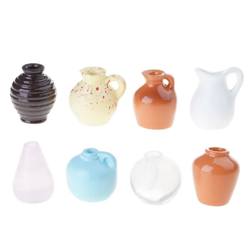 1 набор из 8 ваз, магнит на холодильник