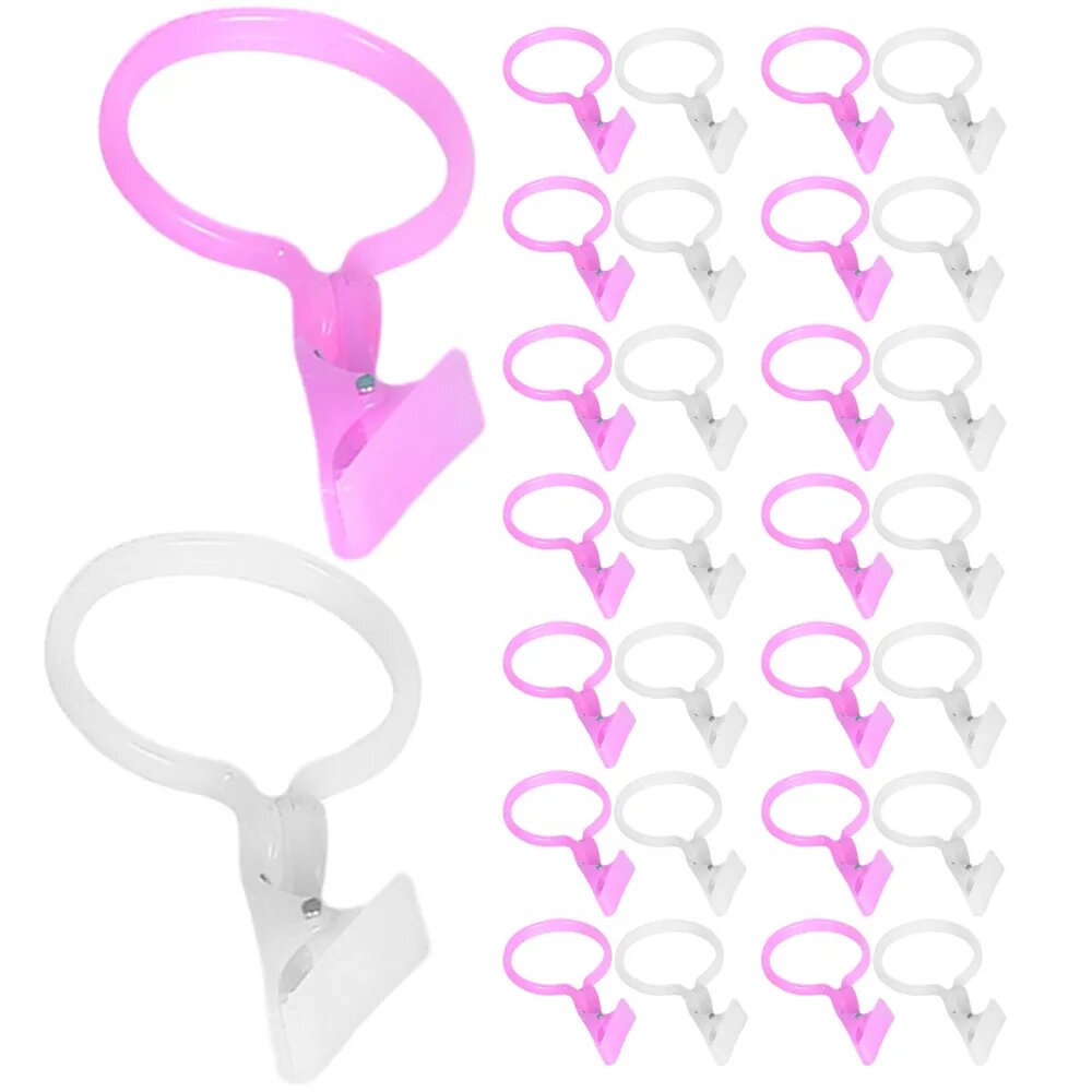 50 Штук Кольцевых Зажимов, Пластиковые Клипсы для Занавесок, Для Подсоединения Занавесок к Штанге