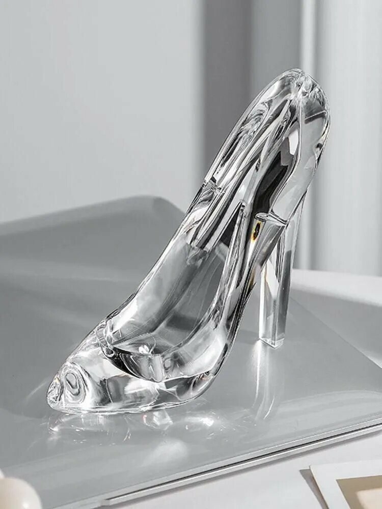 Хрустальная туфелька Золушки, прозрачные акриловые туфли на высоком каблуке, свадебные украшения, подарок на День святого Валентина