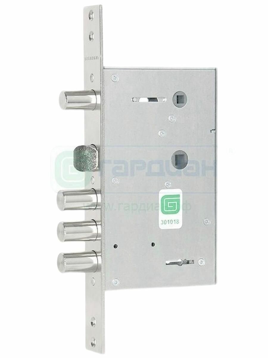 Замок врезной сувальдный с защелкой и задвижкой/удлиненный ключ/Гардиан 30.12/Guardian