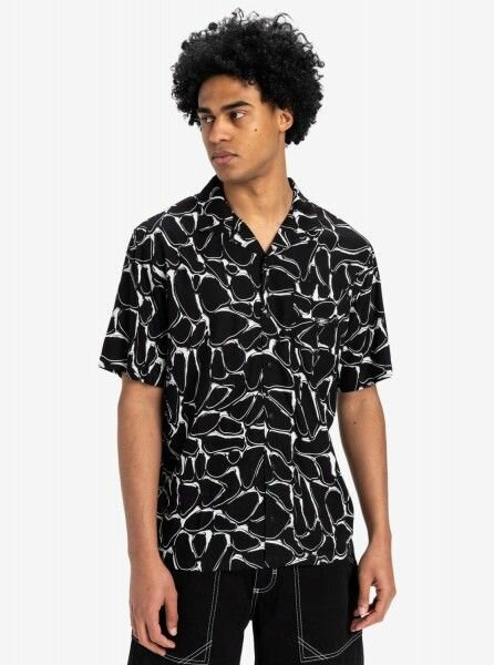 Рубашка Quiksilver Весна-лето 2024, размер L, черный — фото 1