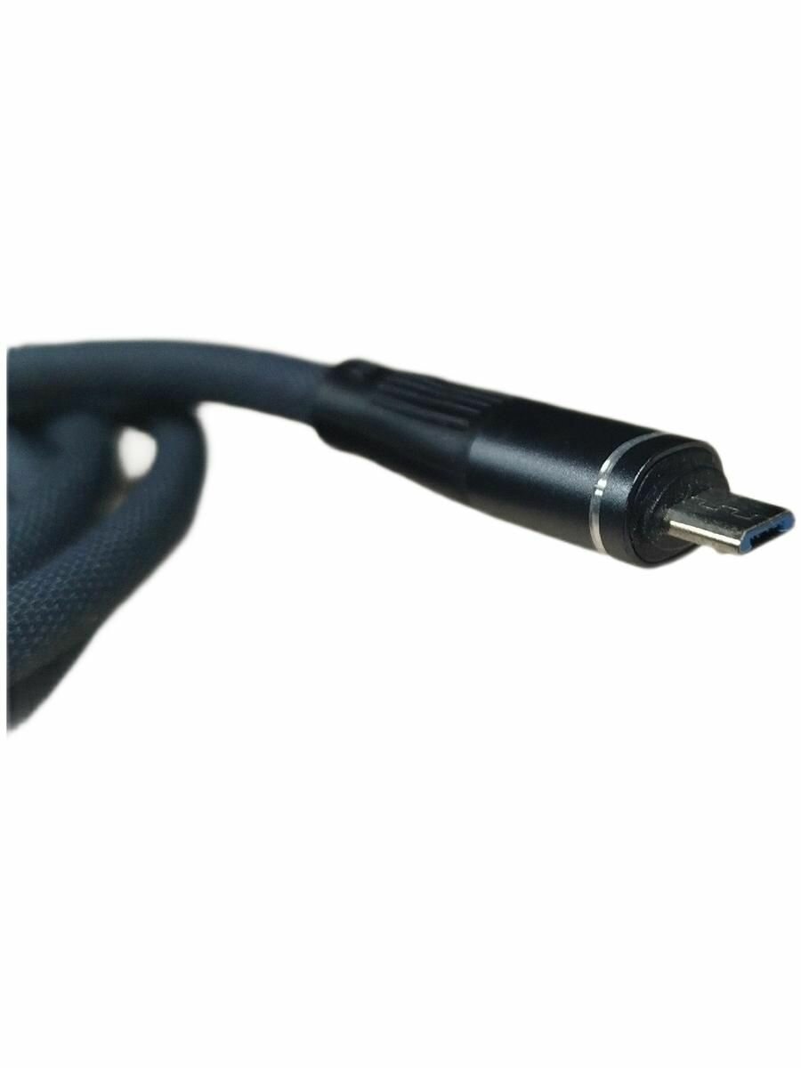 Micro USB кабель, 1 метр, провод микро usb, кабель микро usb, шнур для зарядки телефона micro usb серый
