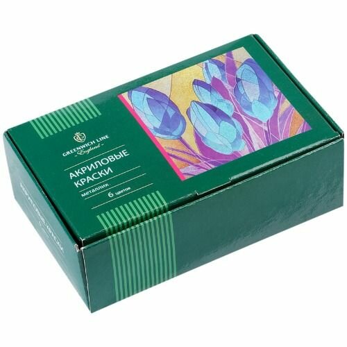 Краски акриловые "Металлик" 6 цветов 6726 "GREENWICH LINE"