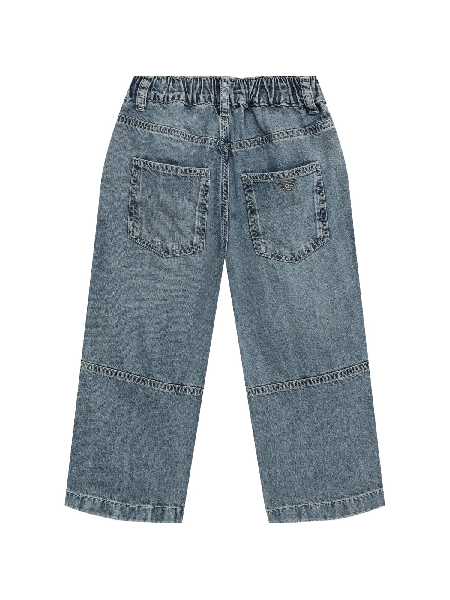 Джинсы EMPORIO ARMANI Drawstring jeans, размер 4 года, синий — фото 1
