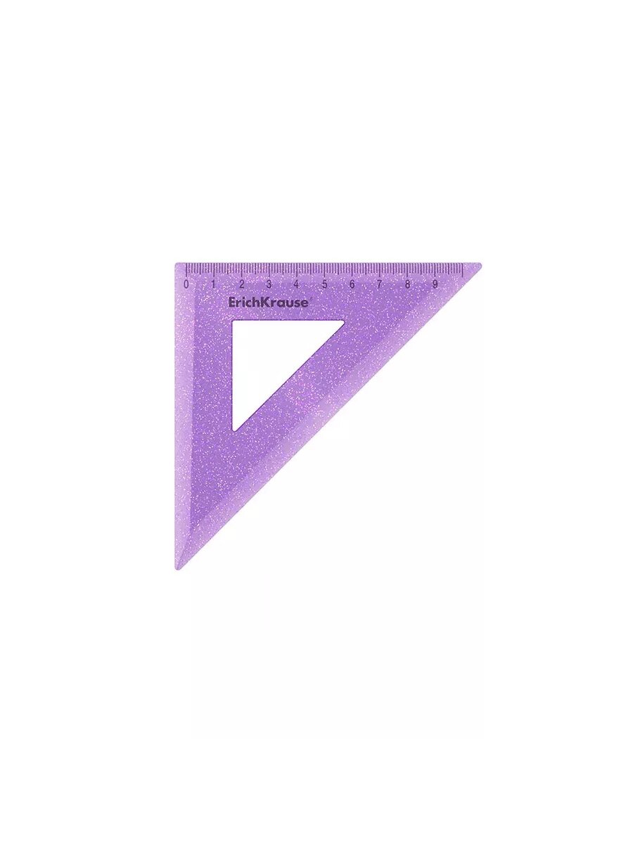 Угольник пластиковый Glitter, 9см/45°