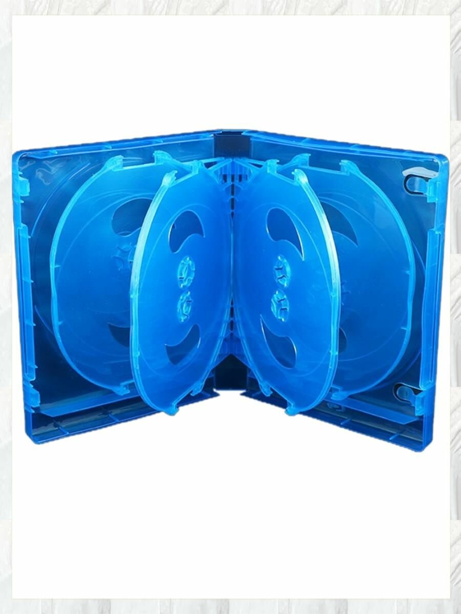 L1Коробка Для Хранения Компакт-Дисков, Упаковка Из 10 Предметов. Пластиковый Футляр Двусторонний, Синий