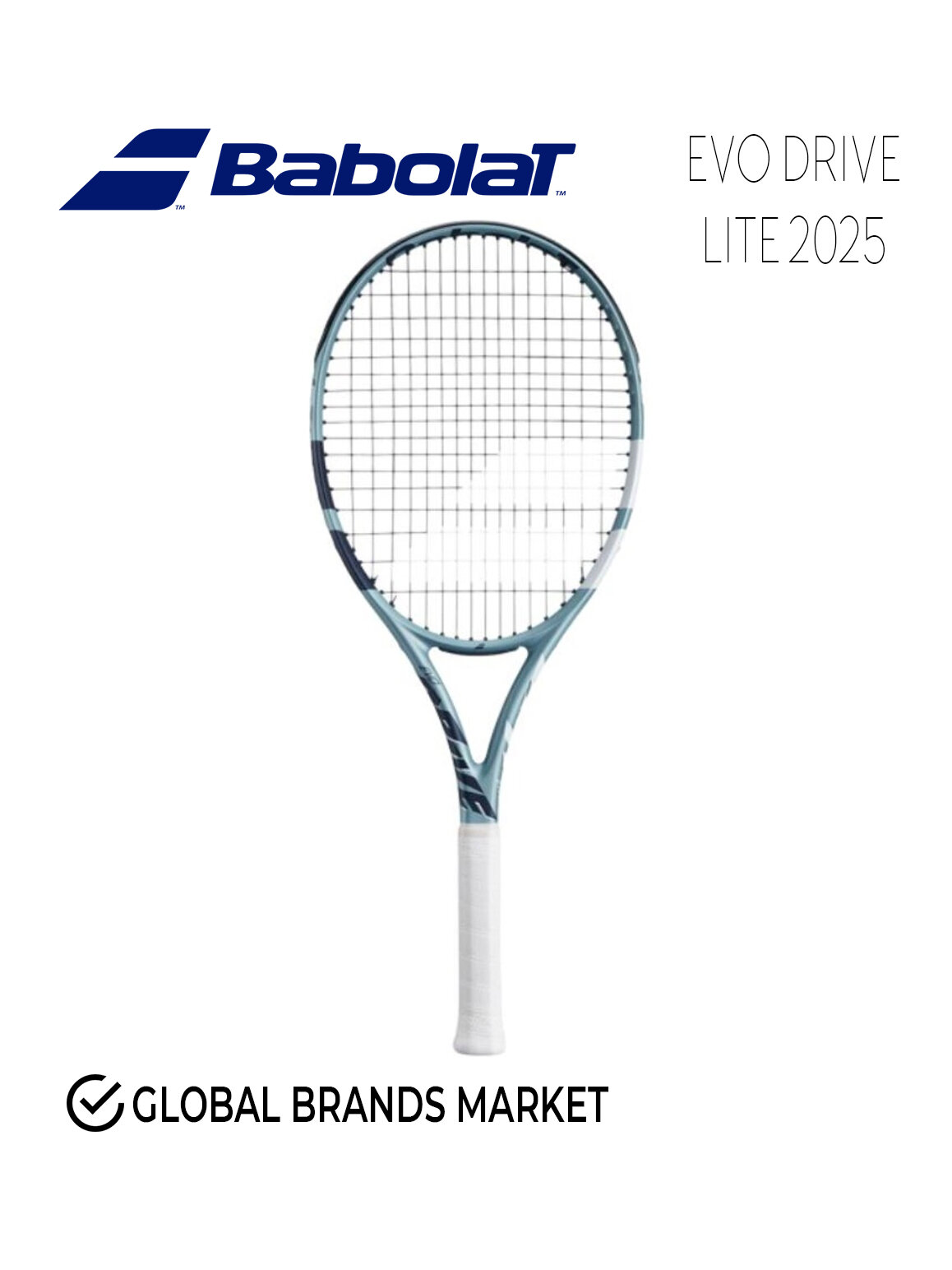Теннисная ракетка Babolat Evo Drive Lite (2025) 101547, ручка: 2, 255 гр