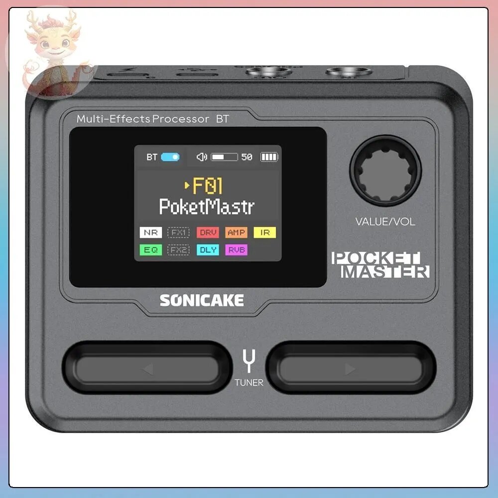 SONICAKE Pocket Master Мультиэффектный процессор для электрогитары, черный