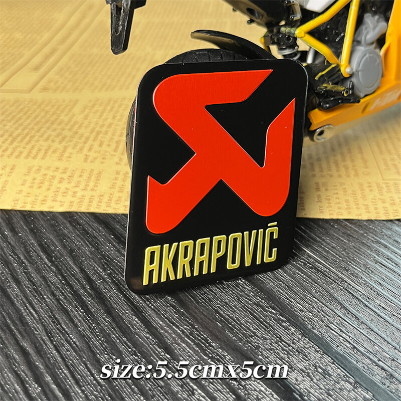 Маленькая квадратная наклейка Scorpio из алюминия для выхлопной трубы 5 см x 5.5 см