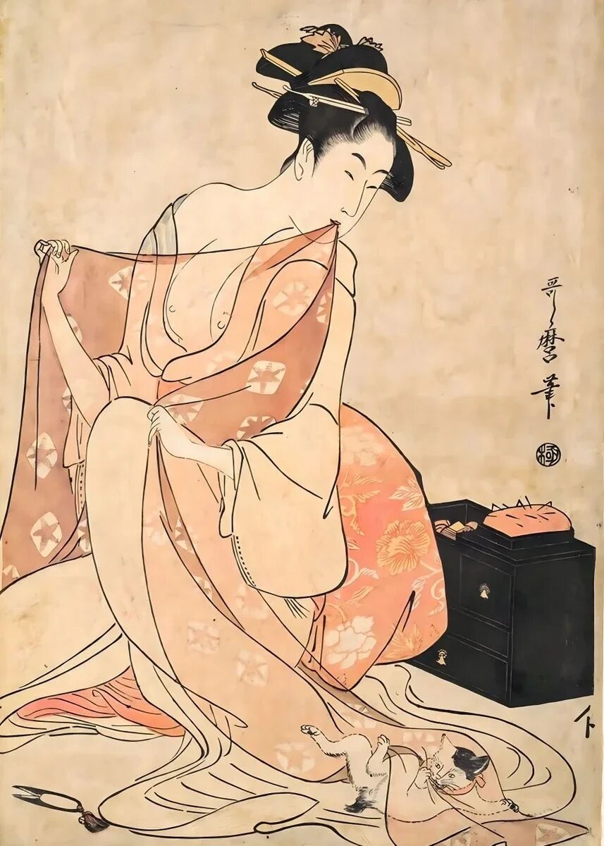 Japanese Vintage Geisha Poster Japan Women Traditional Art Culture Ukiyo-e Style Pictures Print Canvas Painting Home Room Decor