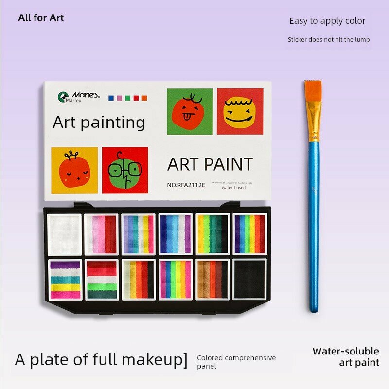 Набор инструментов для рисования детского лица, нетоксичный водорастворимый пигмент для тела, безопасный моющийся