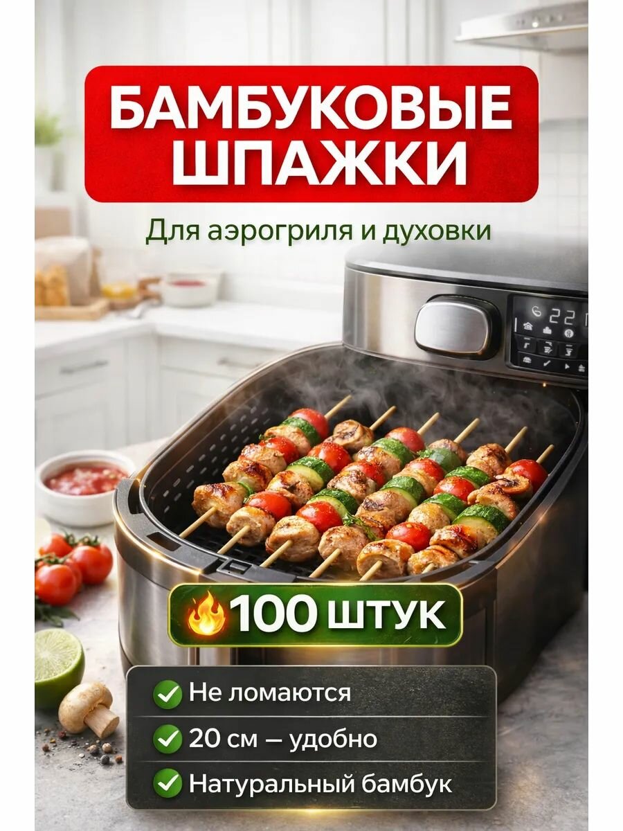 Шпажки для аэрогриля 20 см деревянные. Шпажки для аэрогриля 20 см деревянные.100pcs