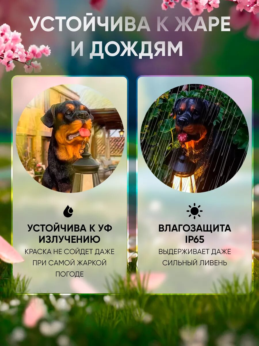 Садовая фигурка-светильник на солнечной батарее, декоративное украшение для сада и дачи — фото 1