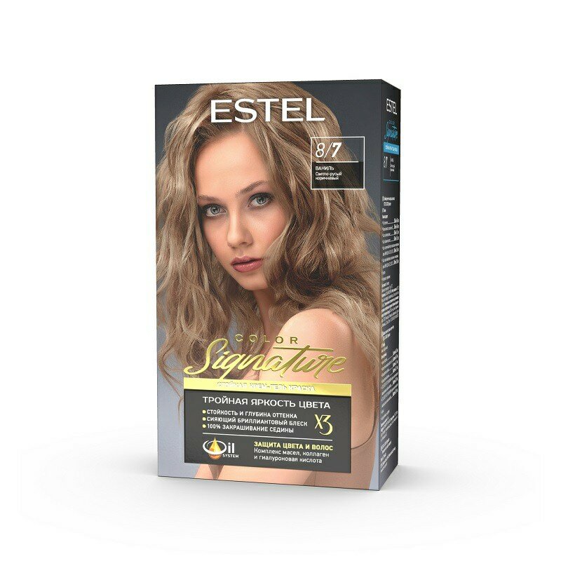 Краска для волос Estel Color signature, оттенок: 8/7 Ваниль