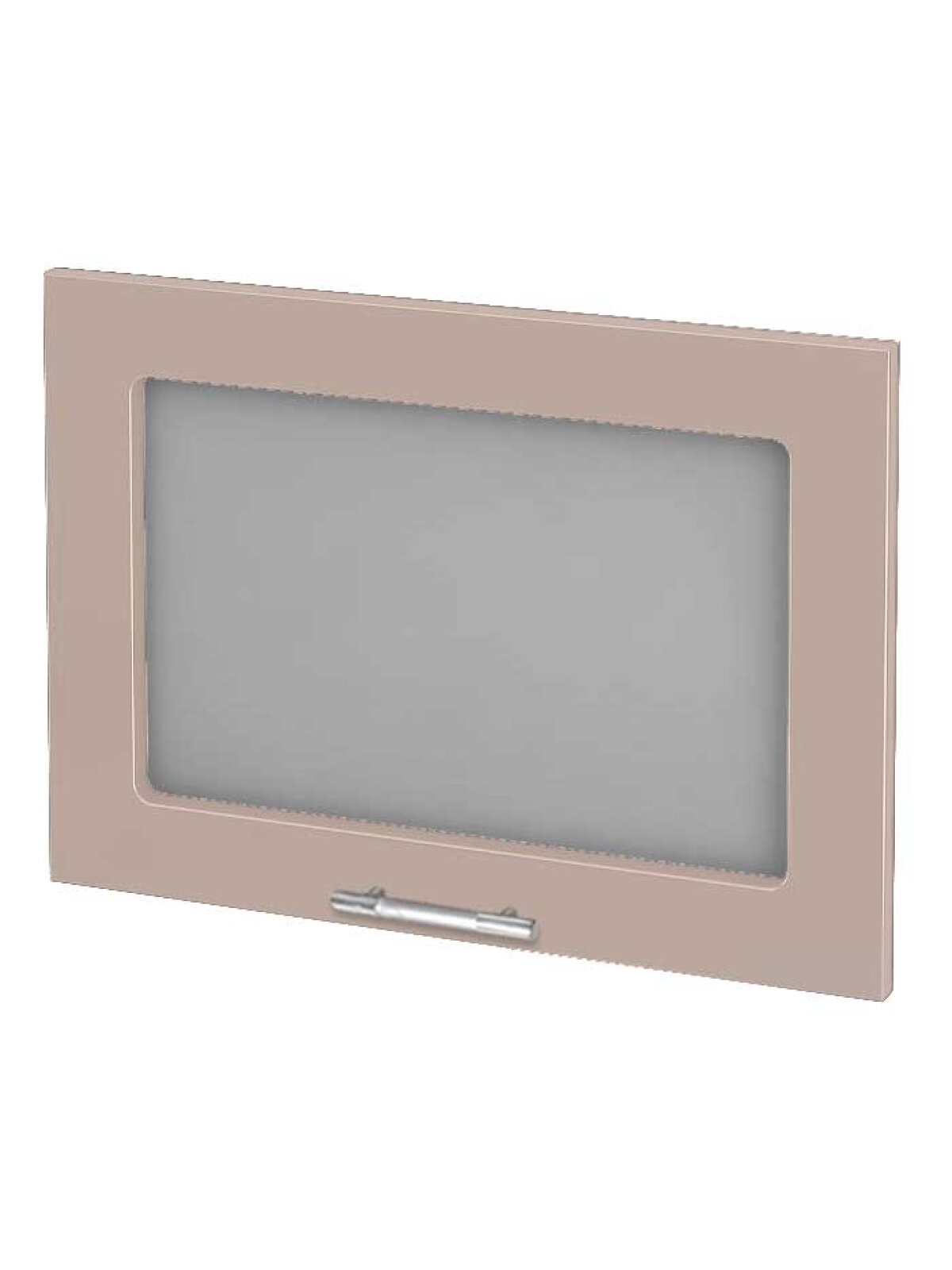 Кухонный фасад Ф-86 кофе с молоком глянец (Ксения) Huge Mebel. Ширина 596 Высота 354. Кухонные фасады