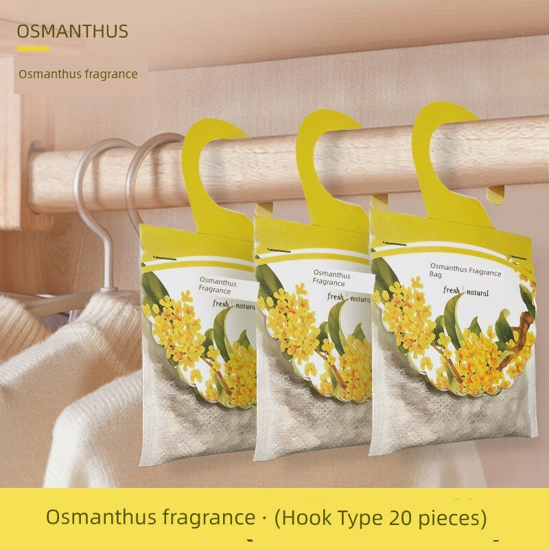 20-шт. висячие ароматические пакетики с ароматом османтуса для натуральной свежести одежды и борьбы с запахом