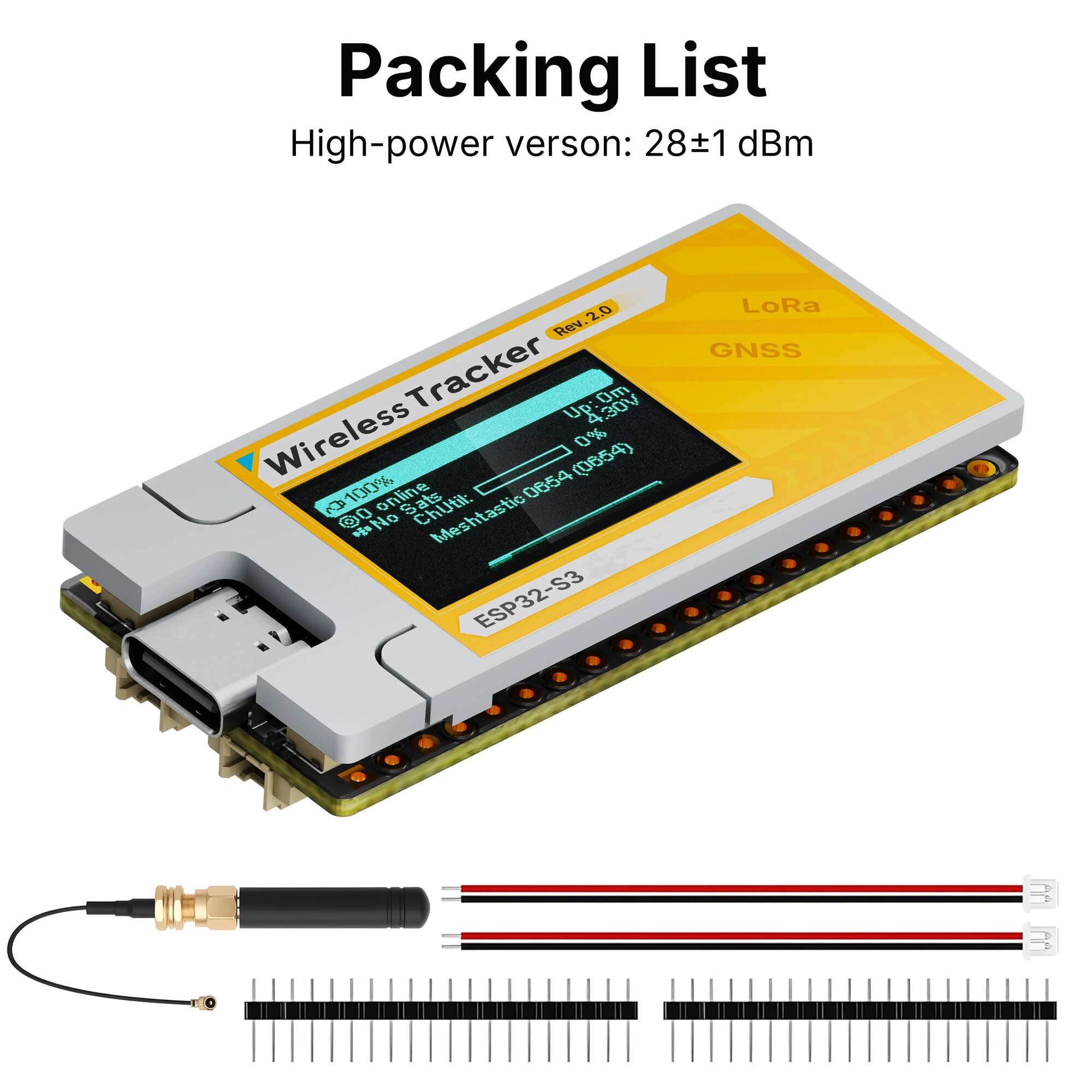Wireless Tracker V2 Glue, LoRa GPS, 863-870MHz