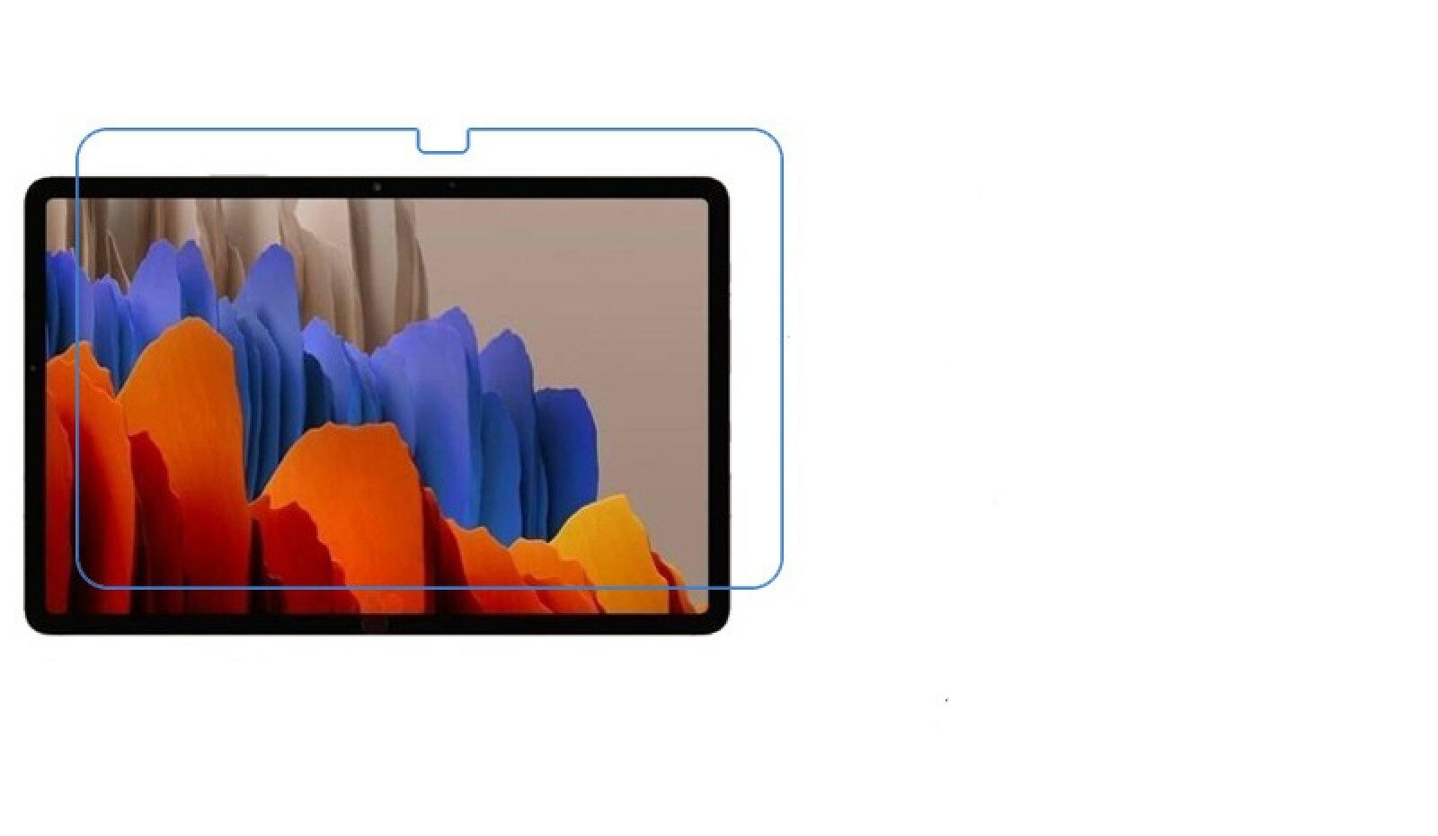 Защитная пленка MyPads для планшетов Samsung Galaxy Tab S7+ Plus и S8 Plus глянцевая