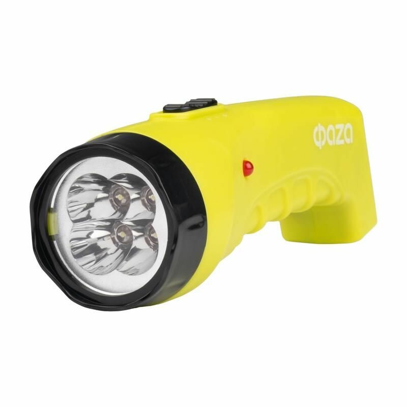 Фонарь аккумуляторный ручной AccuF2-L04-gn 4LED 2 режима: 100проц./25проц. аккум. 0.4А. ч выдвижная вилка индикатор зарядки зел. ФАZА 2857859
