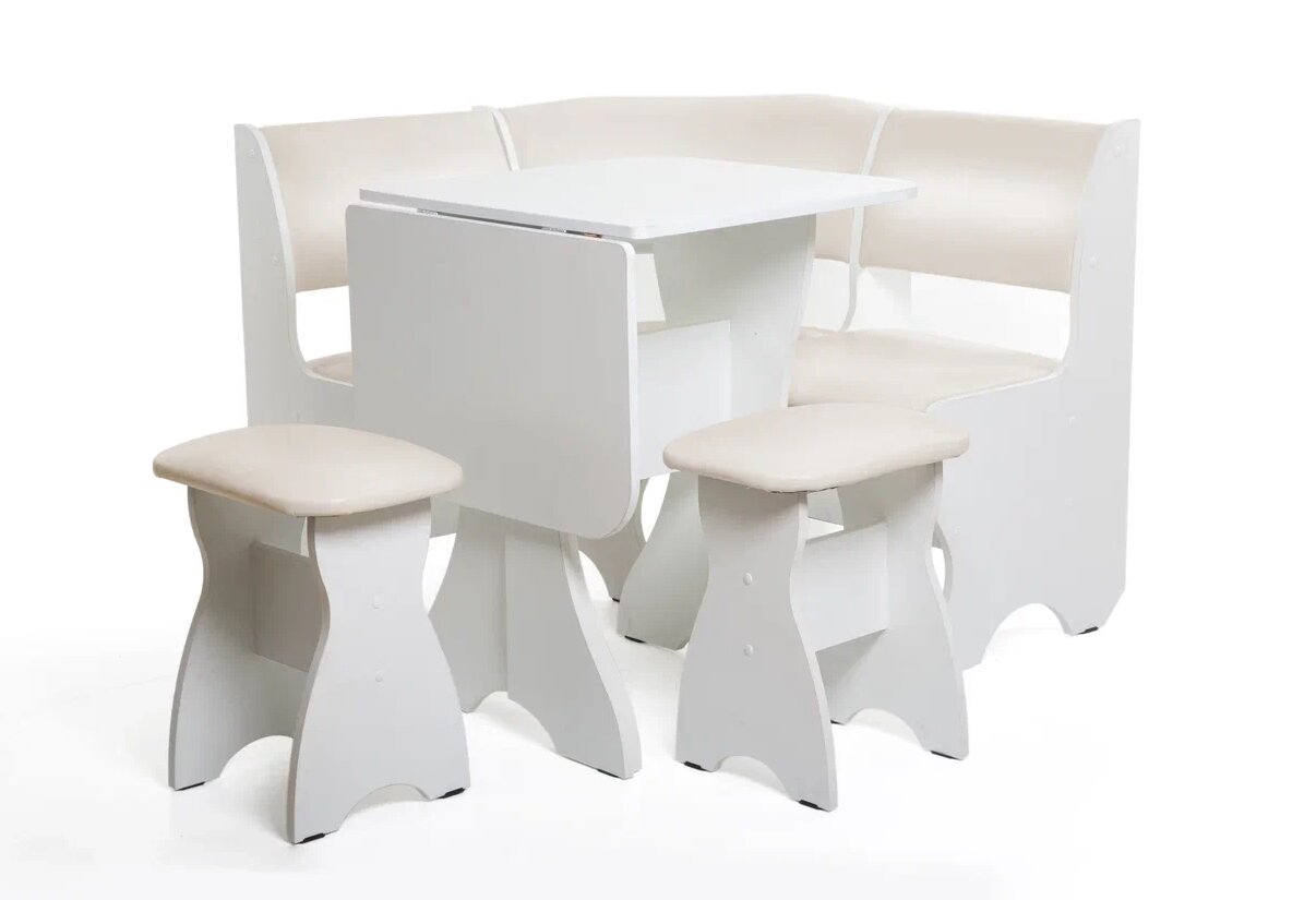 Кухонный уголок Betel тюльпан мини-однотон белый, С-101 Размеры: Высота 840мм Глубина 1000мм Ширина 1000мм