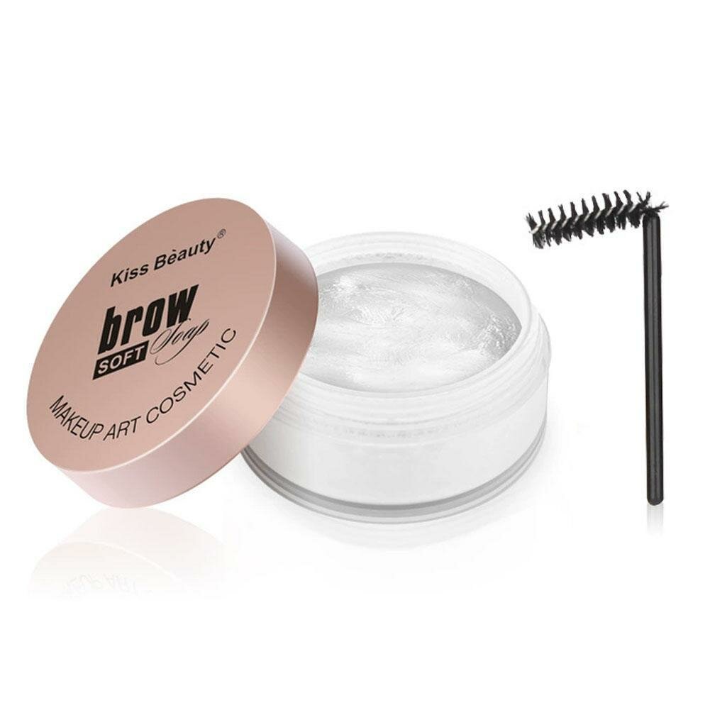 Воск для укладки и фиксации бровей, прозрачный 15 гр, гель/мыло бровей с эффектом ламинирования Lian Beauty Accessories