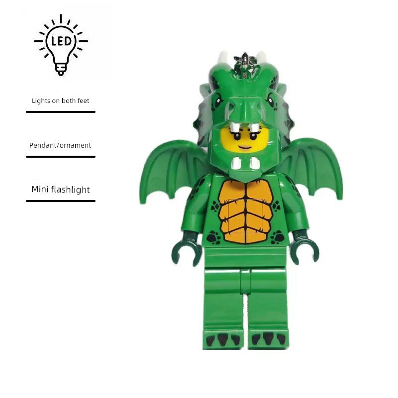 Светящийся брелок с персонажем Зеленый Дракон-Девочка из LEGO Ninjago, модель KE224H