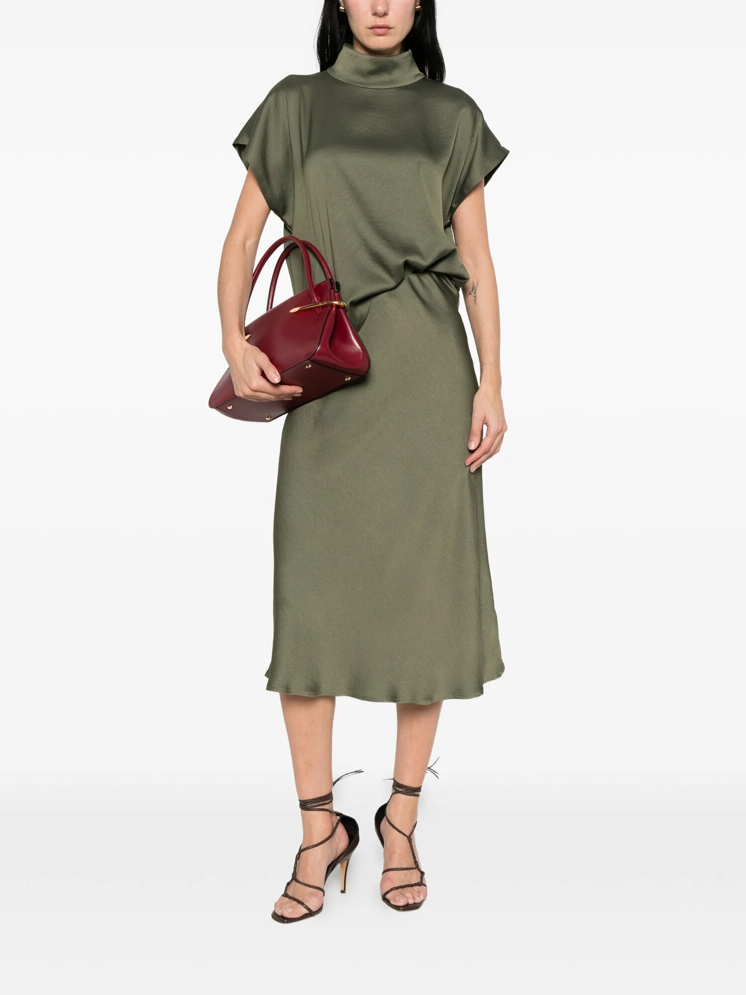Блуза Drykorn Turtle neck short sleeve blouse, размер 44, green — фото 1
