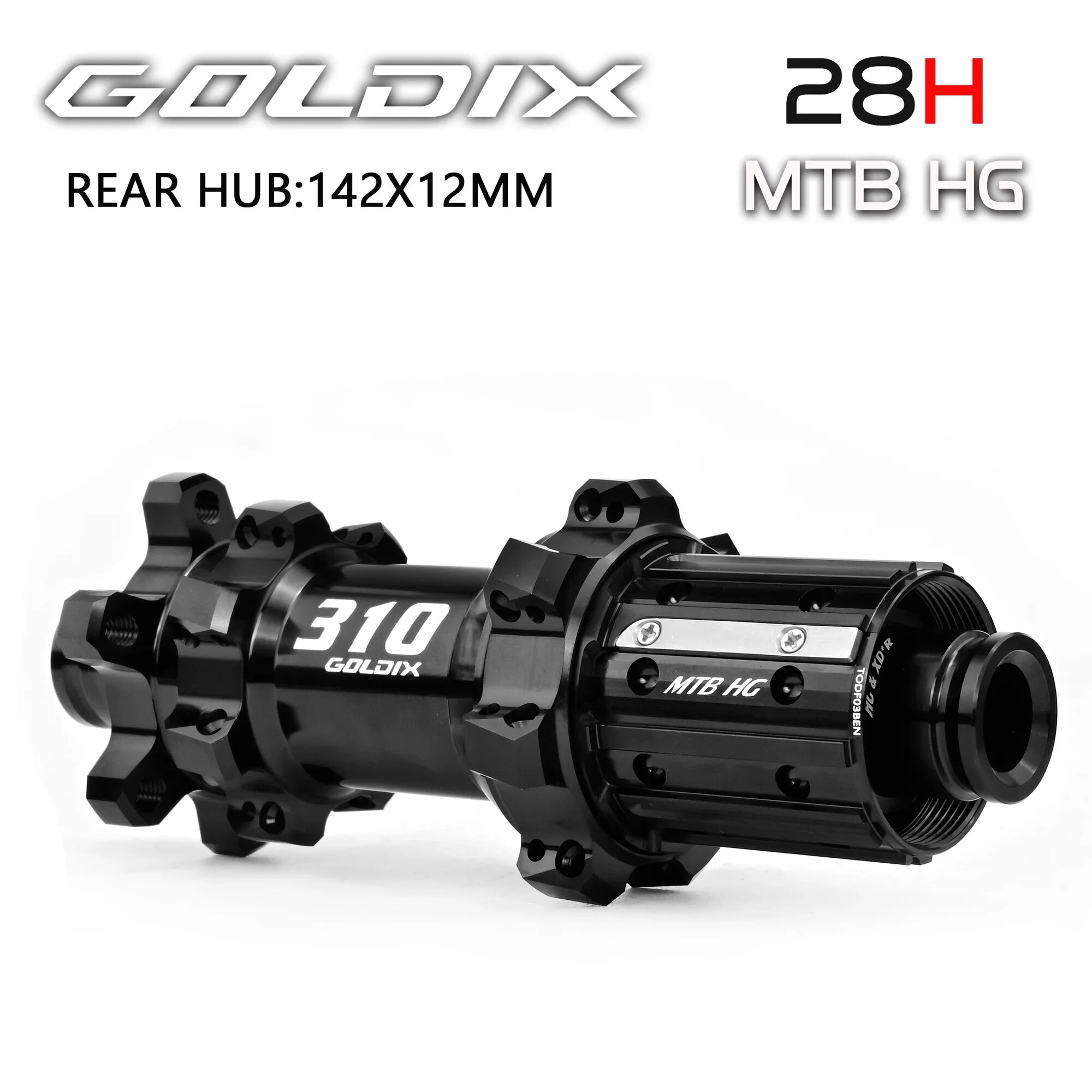 GOLDIX M310 MTB Втулка задняя 28H, 142x12 HG