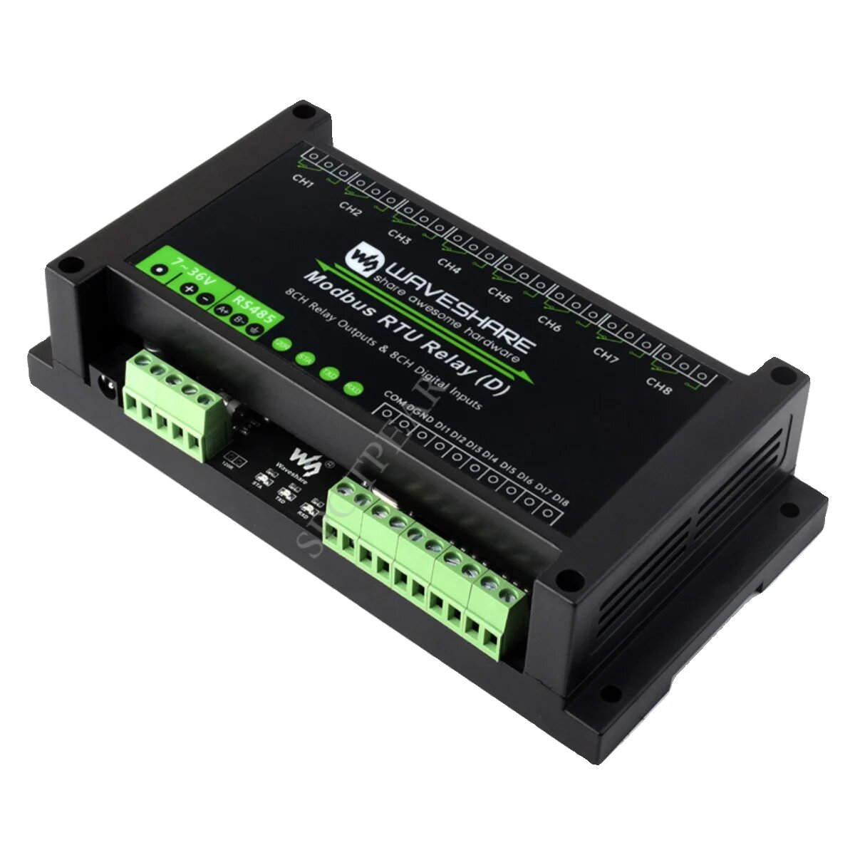 Modbus RTU 8-Channel RS485 Relay Module — фото 1
