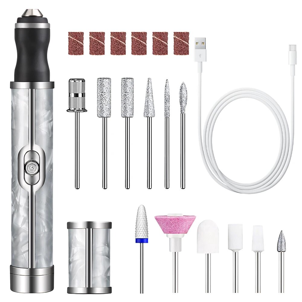 Электрическая дрель для маникюра, Grey-1 set