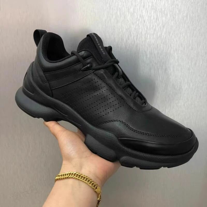 LUO Мужские туфли Для деловых встреч Удобные Высокая подошва Кожа/Black