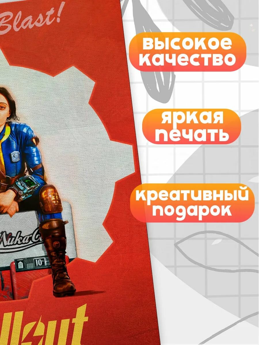 Картина на стену Fallout, на подрамнике, 1шт, 25х17 размер. — фото 1