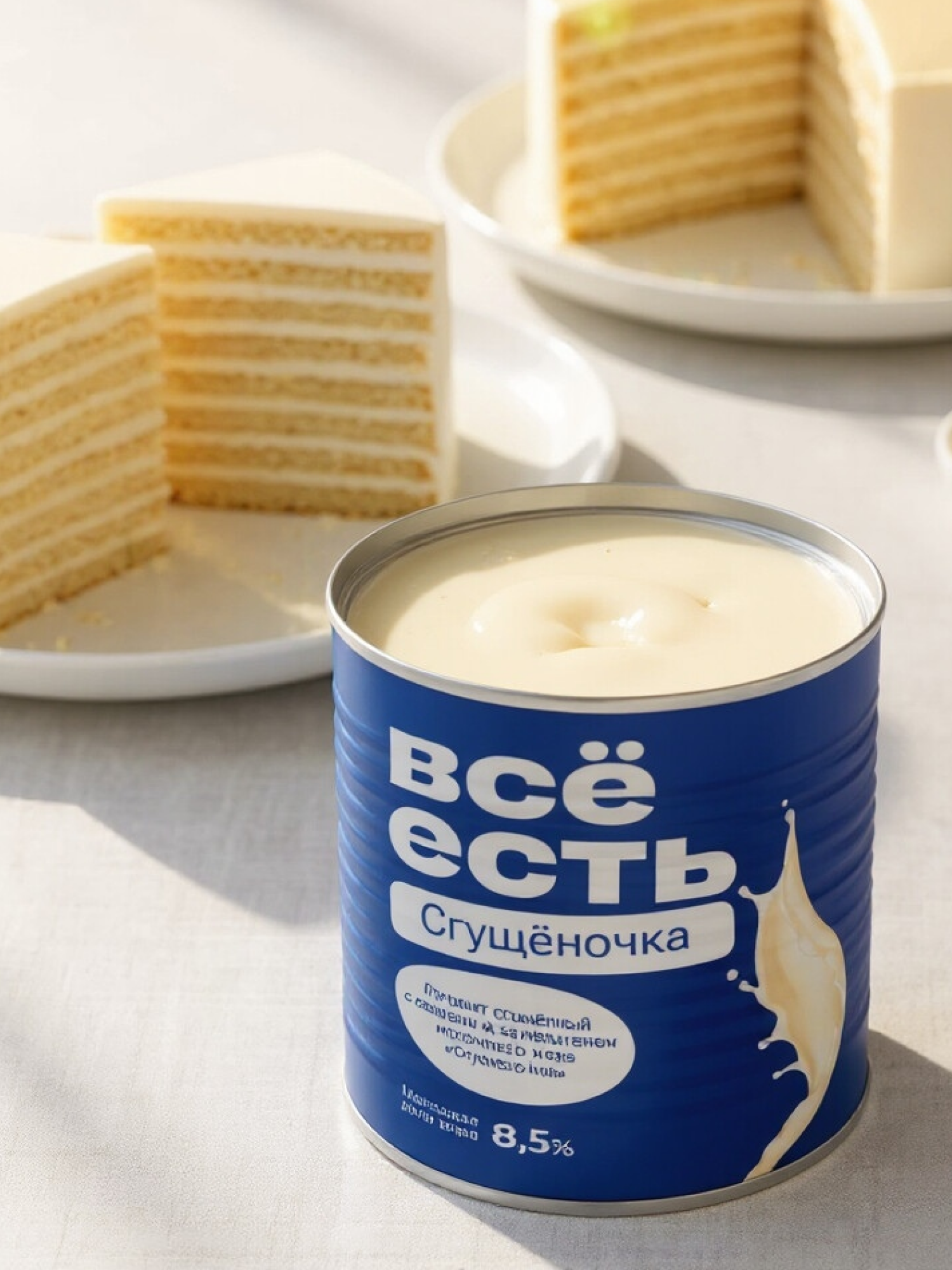 Сгущенка "Всё есть", с сахаром, ЗМЖ, 8,5 % жирности, 370 г, 4 штук