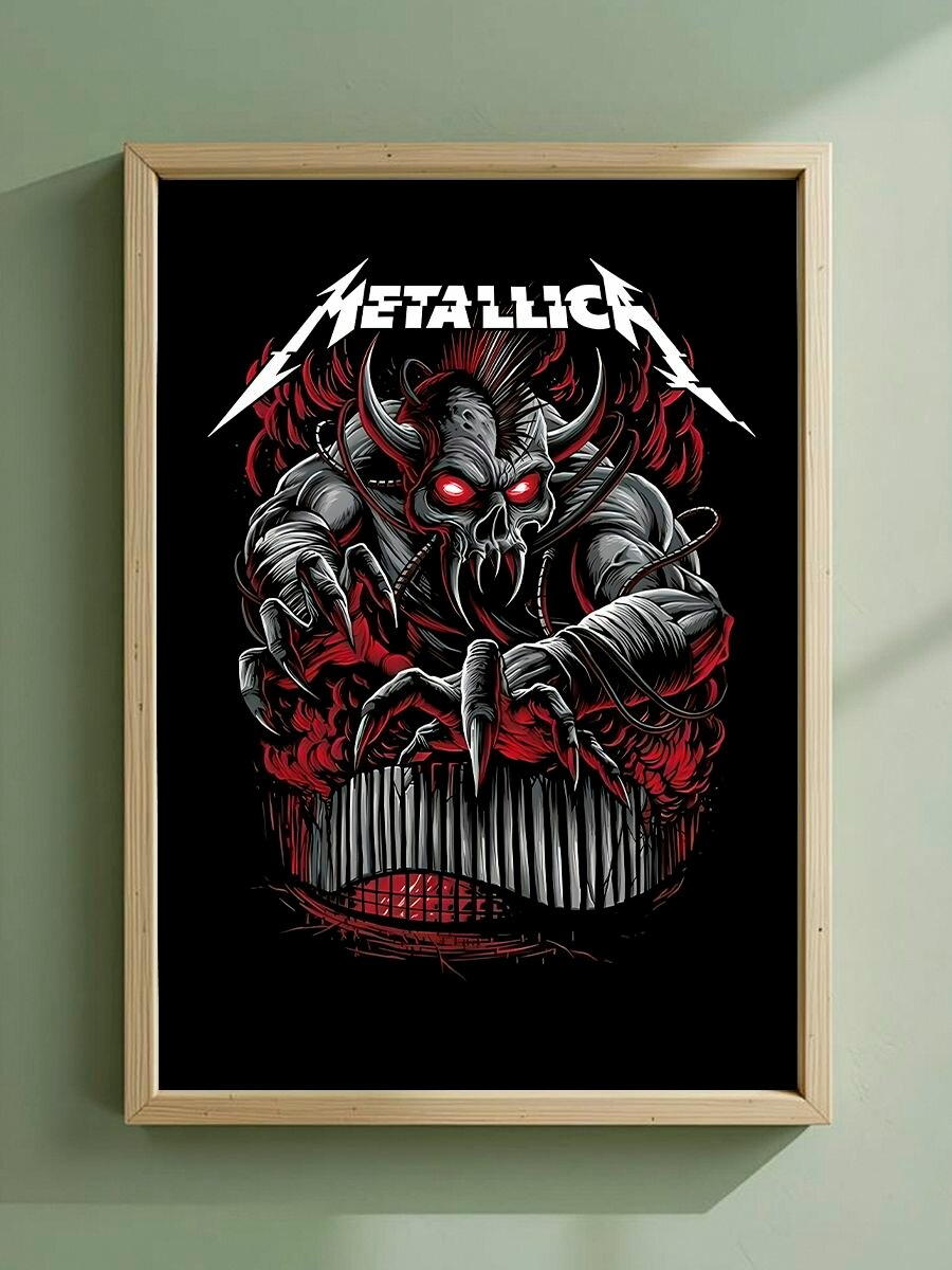 Постер, плакат на стену Metallica Рок Группа (А3)