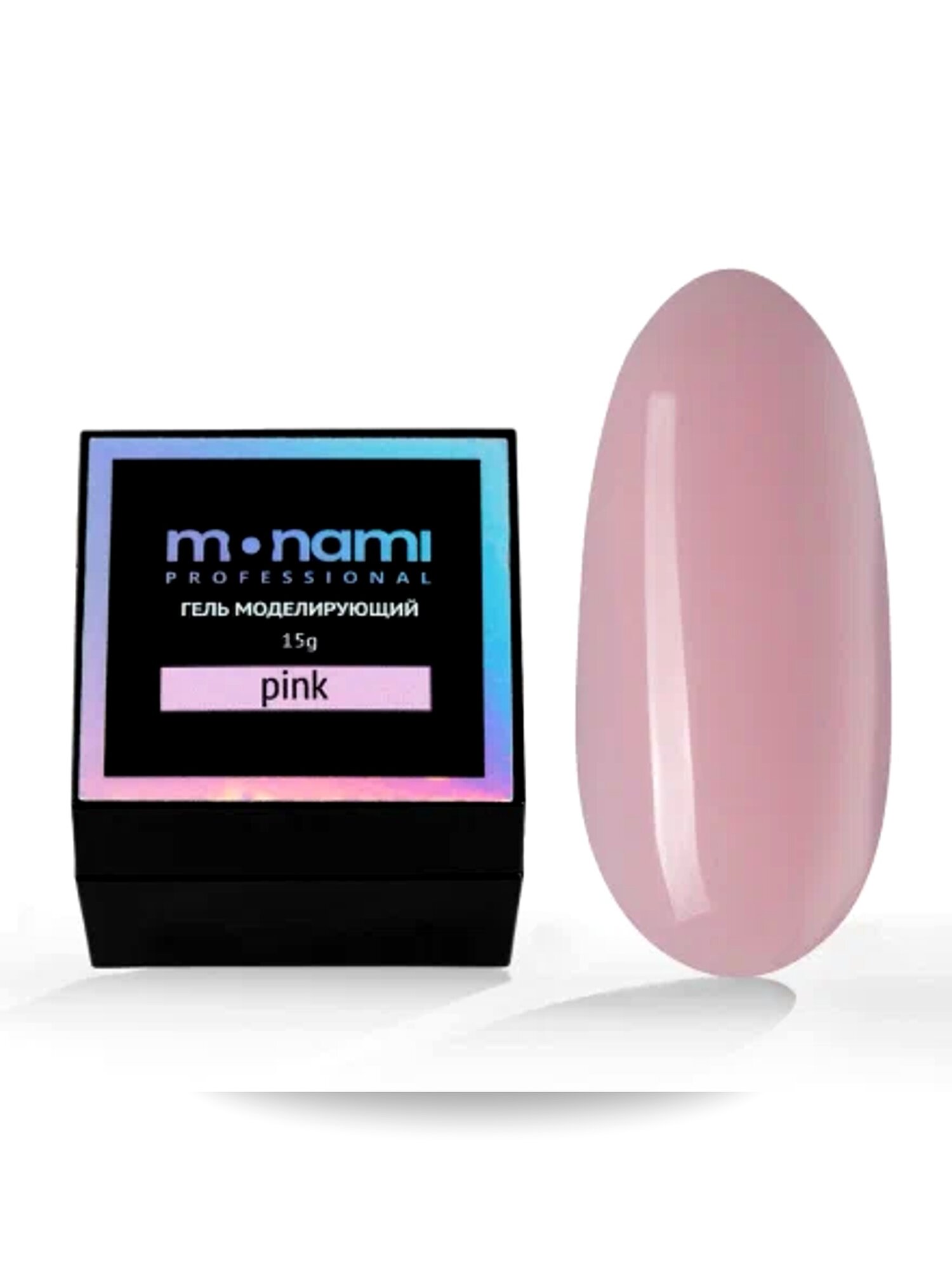 Гель Monami Professional Pink, укрепляющий, камуфлирующий, средняя вязкость, 15г