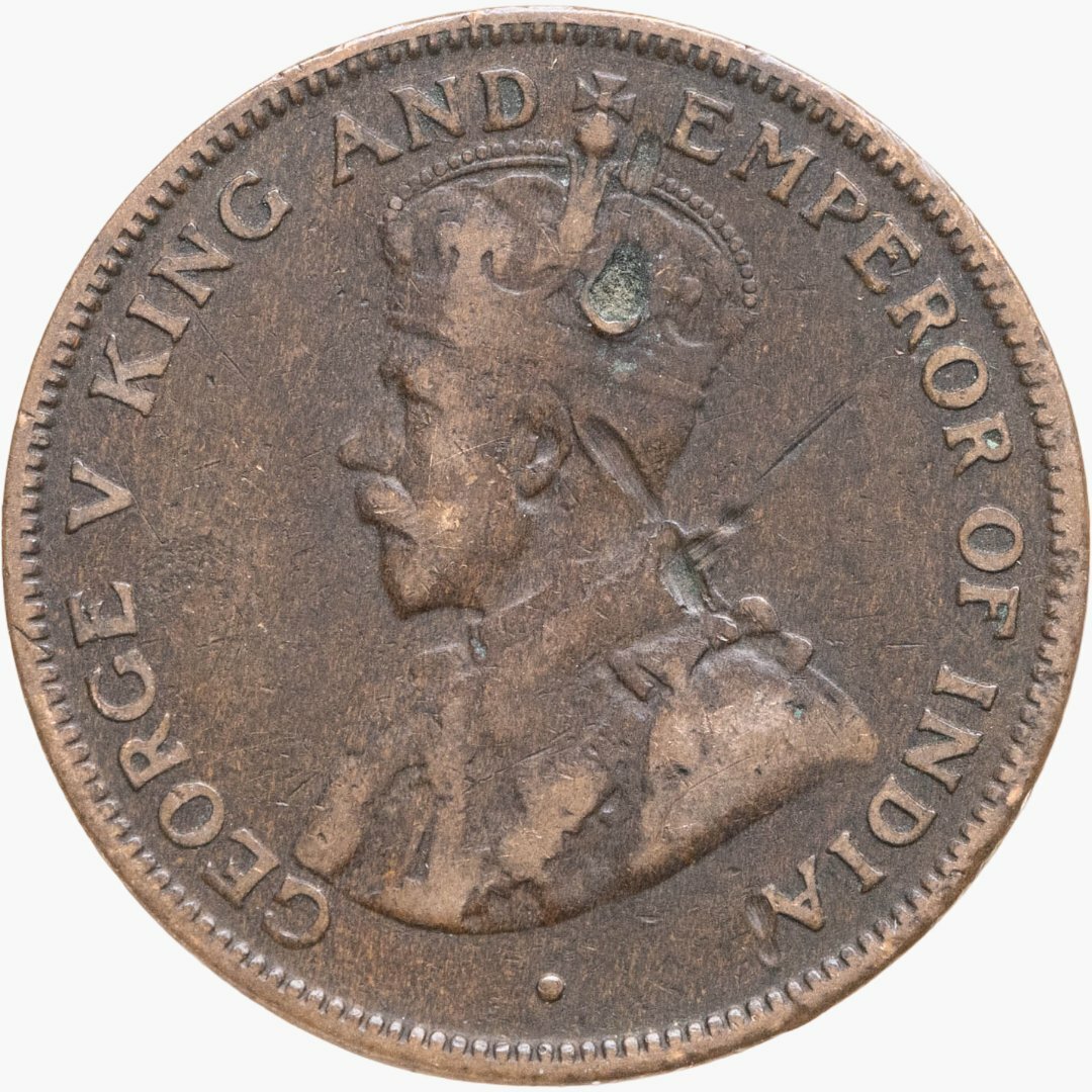 Британский Гондурас 1 цент cent 1926, Бронза, в сохранности F-VF