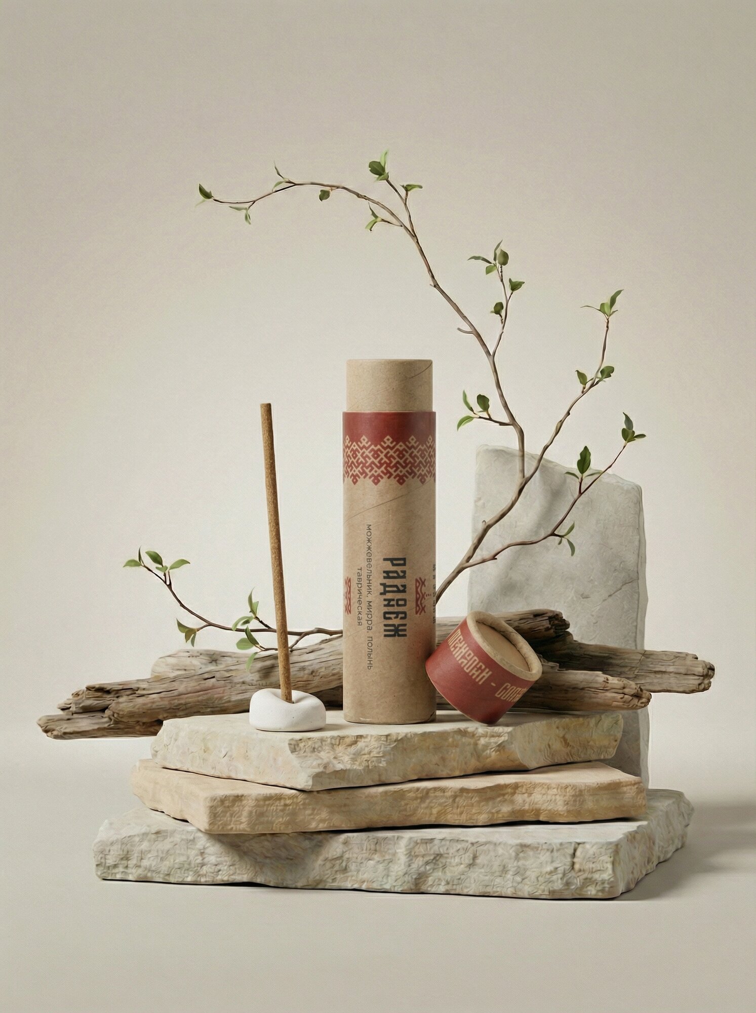 Натуральные благовония с подставкой палочки ароматические Радонеж