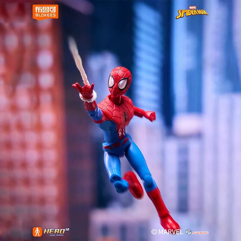 Brucko Lego Marvel Hero Star Series 5 Спайдер-Мен Веб Эра Собранный Конструктор Игрушка Коллекционная для Детей