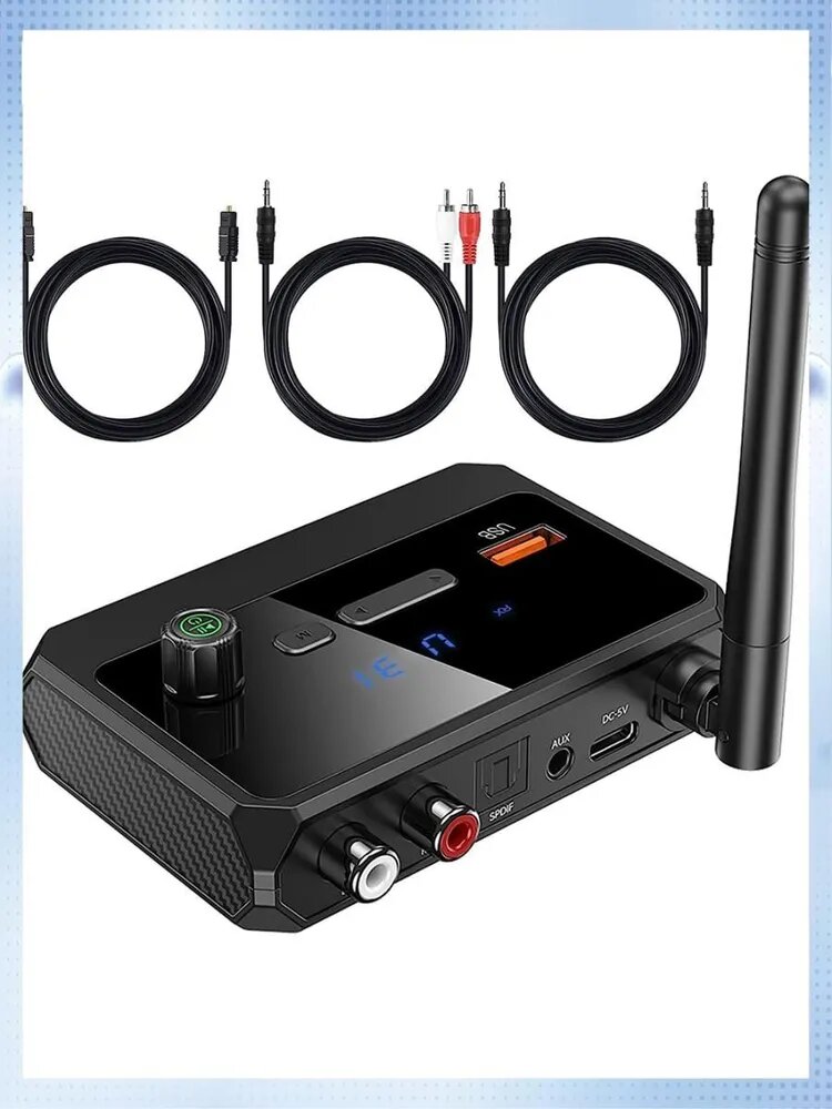 Адаптер Bluetooth Для Стереоресивера Ресивер 5.3 Беспроводной Аудиоадаптер Домашней Стереосистемы
