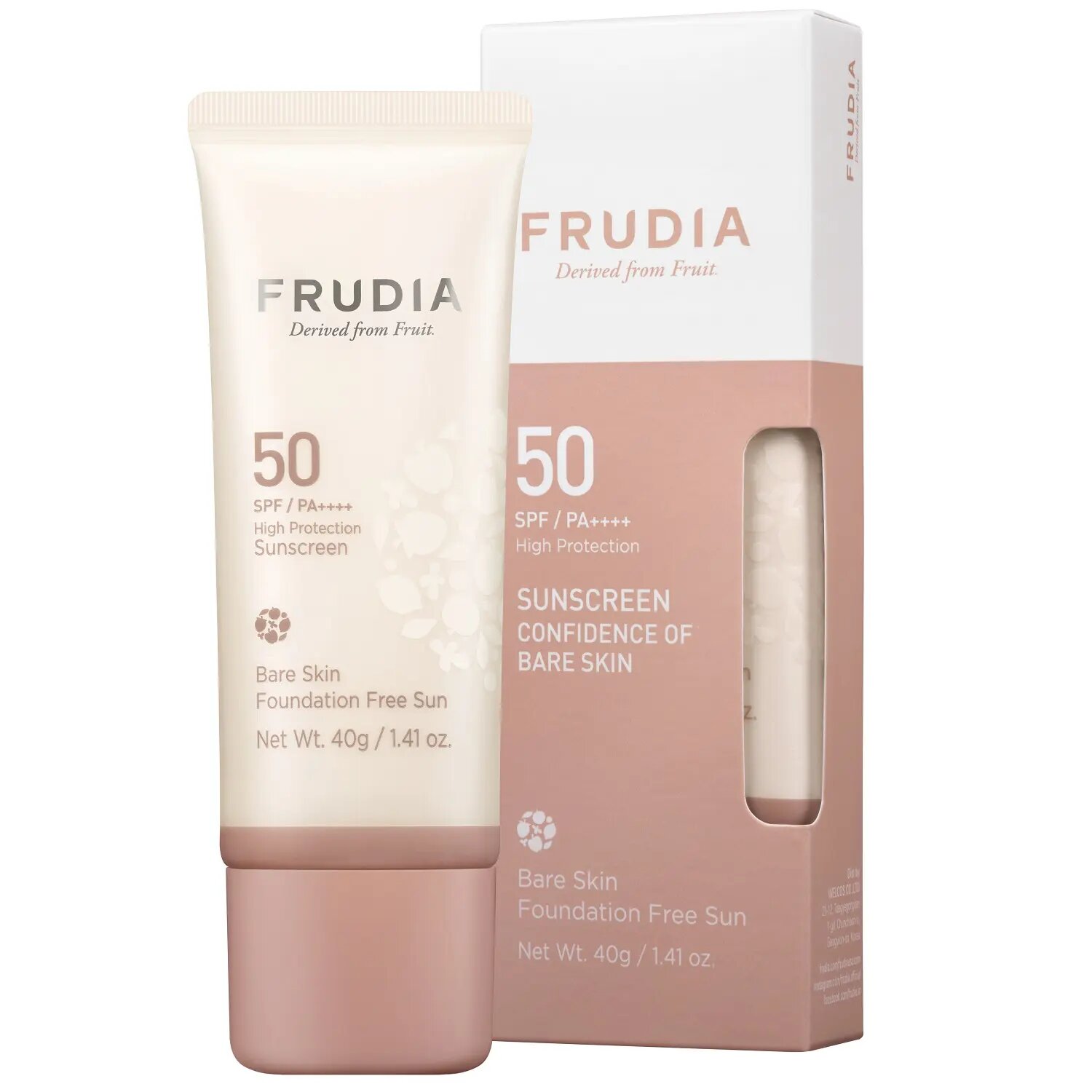 Тональная основа для естественного макияжа SPF50 / PA++++, 40 г (Frudia, Sun Cream)