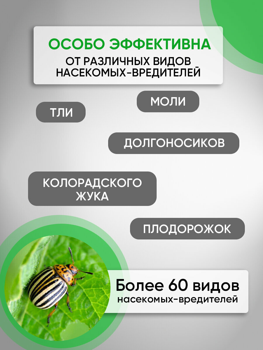 10 шт. по 10 гр! Искра Двойной эффект для растений от долгоносиков, тли, колорадского жука и других 60 вредителей, таблетка/Защита от вредителей