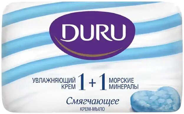 Крем-мыло Duru туалетное Морские минералы 1+1, 80г