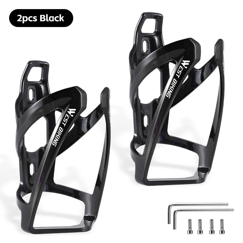 Держатель для бутылки West Biking, черный, 2 шт.