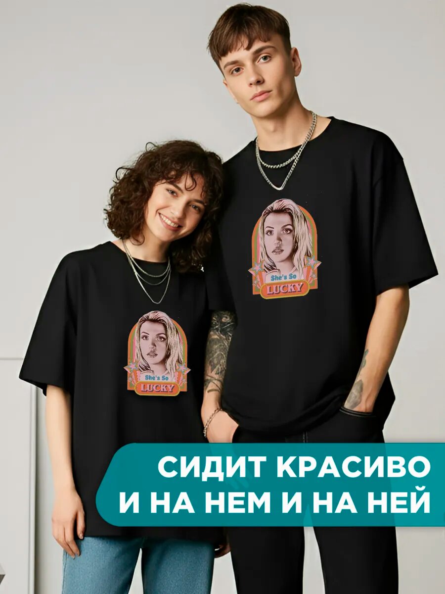 Футболка PRINTSHOT, 1 шт., размер XL, черный — фото 1
