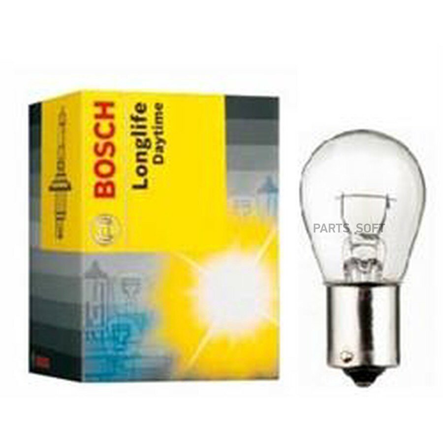 Лампа накаливания сигнальная P21W BA15s Long Life Day 12V 21W картон 10шт цена за 1шт BOSCH 1987302280 | цена за 1 шт