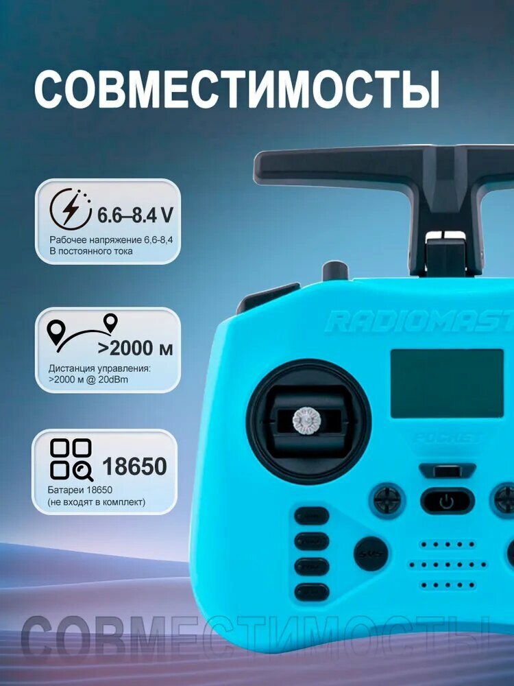 Радиоуправляемый квадрокоптер RadioMaster Pocket Crush, с LED-индикацией, цвет белый